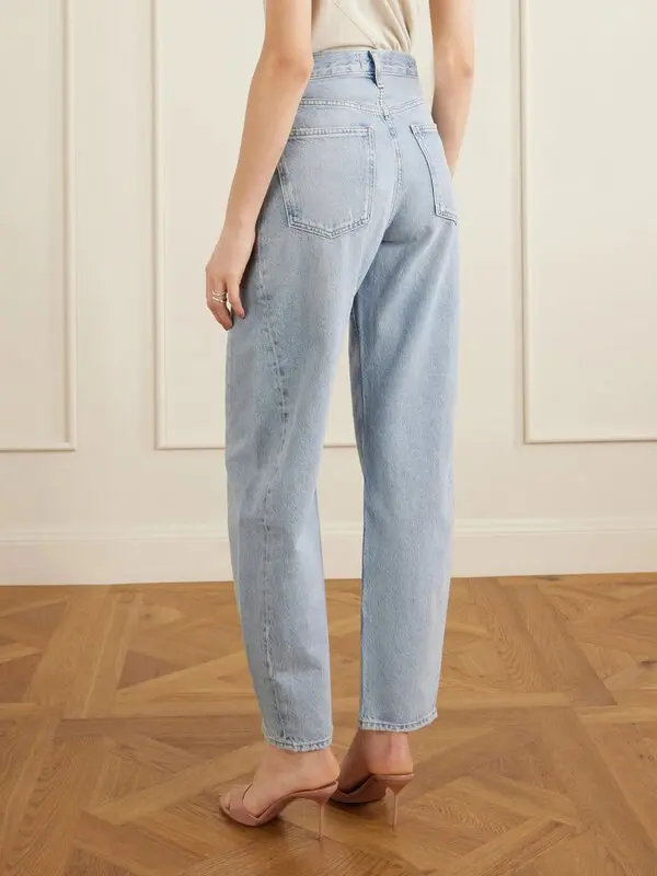 AGOLDE Luna Pieced High-rise Wide Leg Jeans - Blue