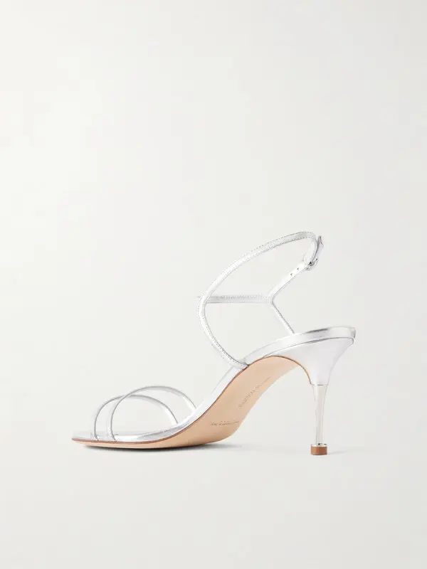Manolo Blahnik Ciagalo 70 Metallic Leather Sandals