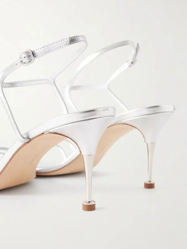 Manolo Blahnik Ciagalo 70 Metallic Leather Sandals