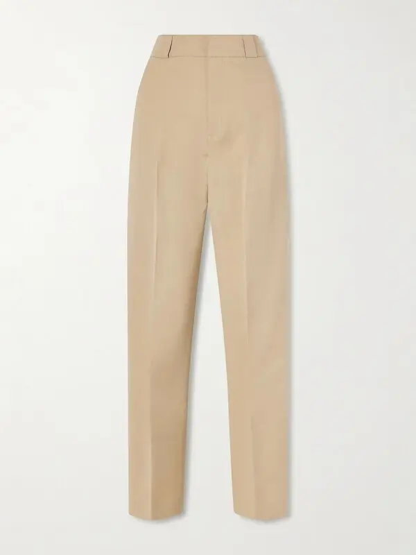 FFORME Nahla Cotton And Silk-blend Tailored Trousers