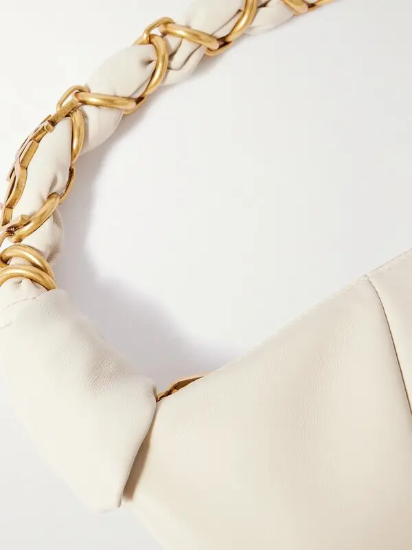 Saint Laurent Amalia Mini Leather Shoulder Bag - Neutrals