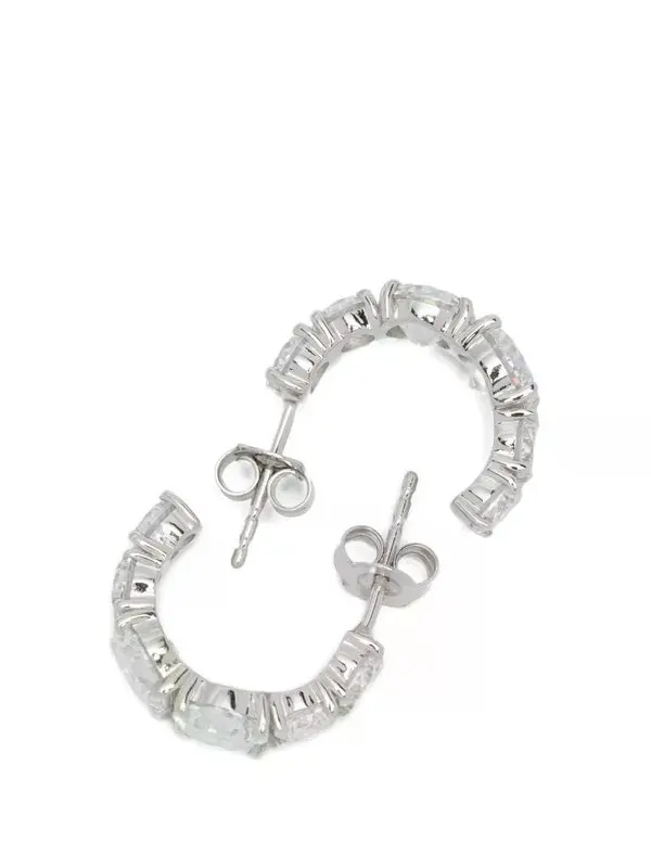 Completedworks Crystal Embellishment Hoop Earrings