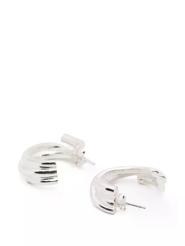 Completedworks Twisted Hoop Earrings - Silver