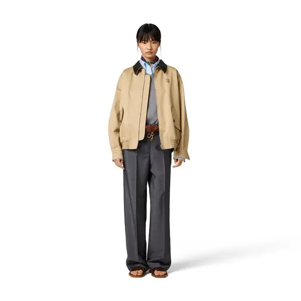 Miu Miu Leather Collar Bomber Jacket