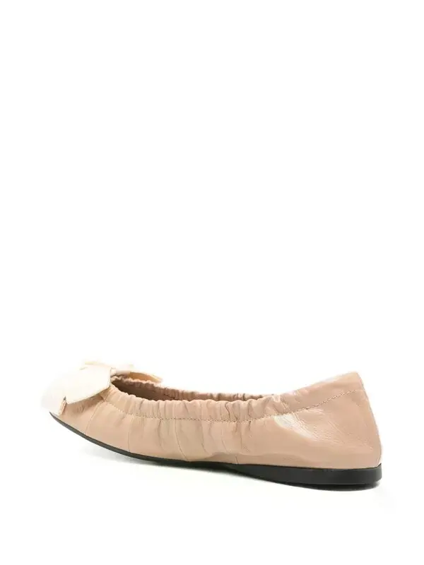 Prada Bow Detailing Ballet Flats - Neutrals