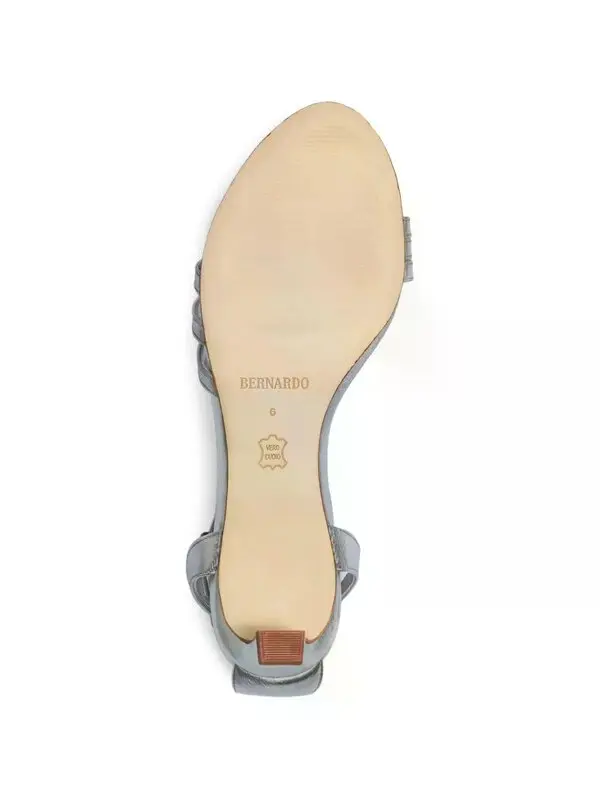 Bernardo Lima Strappy Kitten Heel Sandals - Silver