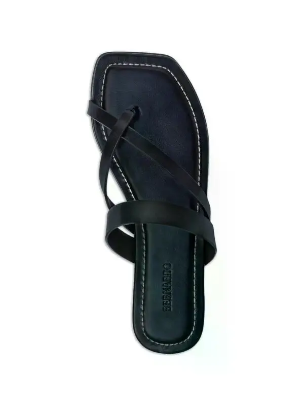 Bernardo Ocana Toe-ring Thong Flat Sandals - Black