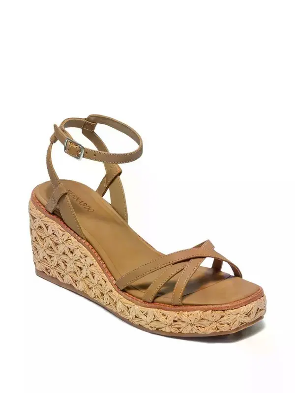 Bernardo Cairo Criss-cross Wedge Espadrilles - Neutrals