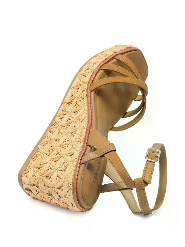 Bernardo Cairo Criss-cross Wedge Espadrilles - Neutrals