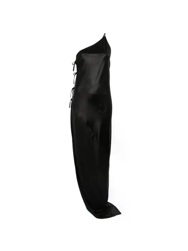 Rick Owens One-shoulder Maxi Dress - Black