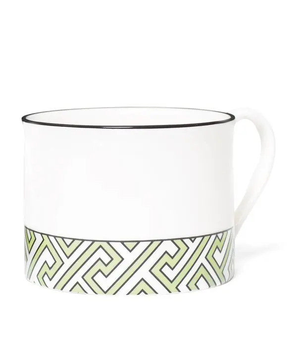 O.W.LONDON Maze Teacup And Saucer - Green
