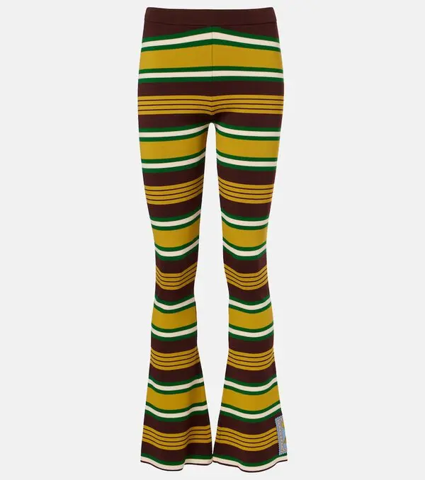 ALEMAIS Knitted Striped Flared Pants