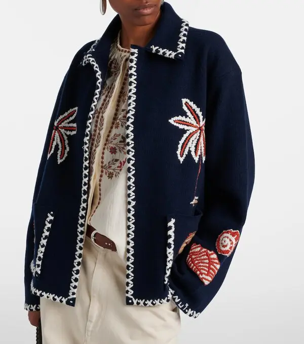 Alanui Remember Me Virgin Wool Jacket - Blue