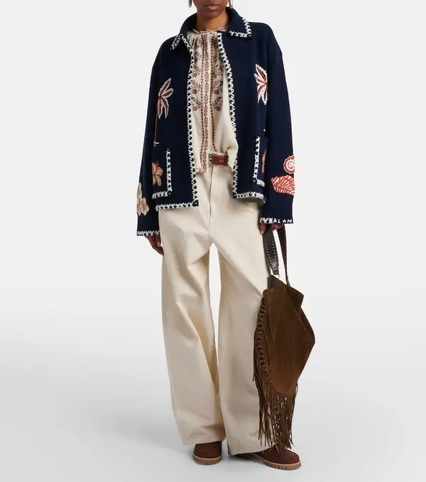 Alanui Remember Me Virgin Wool Jacket - Blue