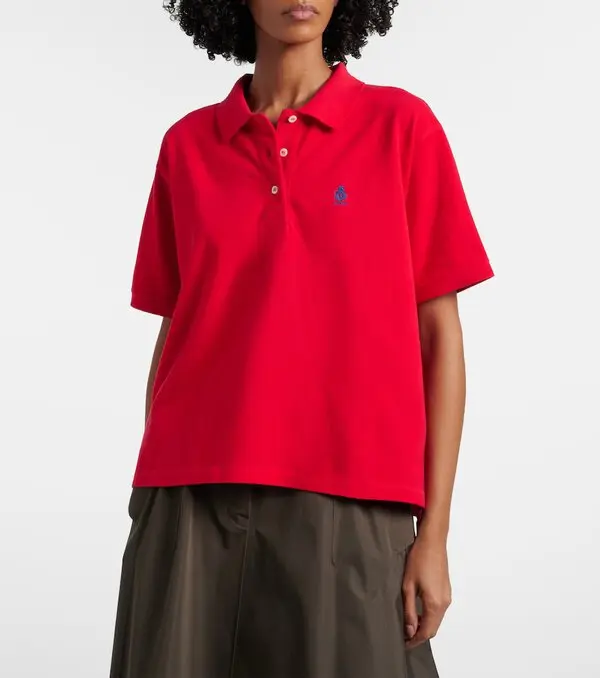 Prada Logo Cotton Piqué Polo Shirt
