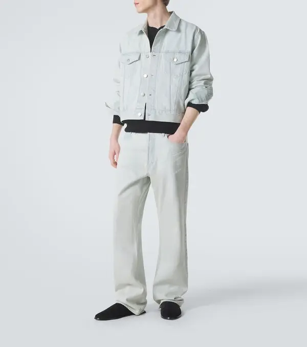 Fear Of God Straight Leg Jeans In Bleach Wash