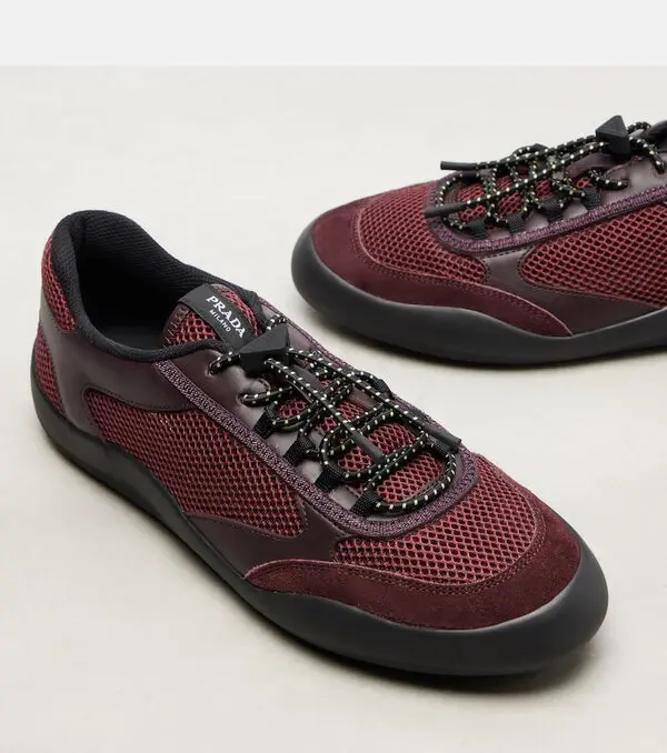 Prada Speedrock Sneakers In Bordeaux - Burgundy