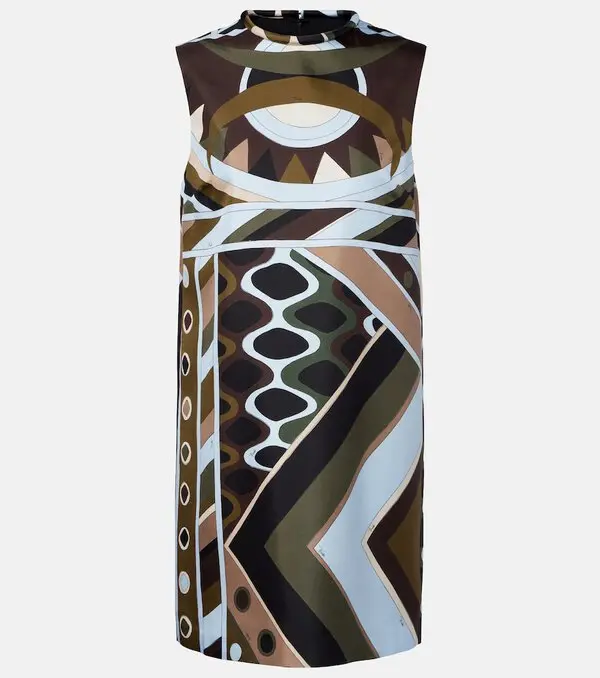 Emilio Pucci Vivara Silk Twill Minidress - Multicoloured