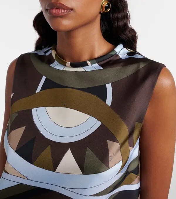 Emilio Pucci Vivara Silk Twill Mini Dress