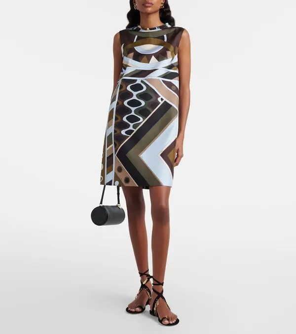 Emilio Pucci Vivara Silk Twill Mini Dress