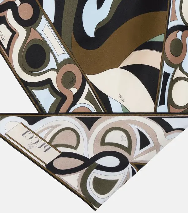 Emilio Pucci Marmo Silk Twill Scarf - Multicoloured