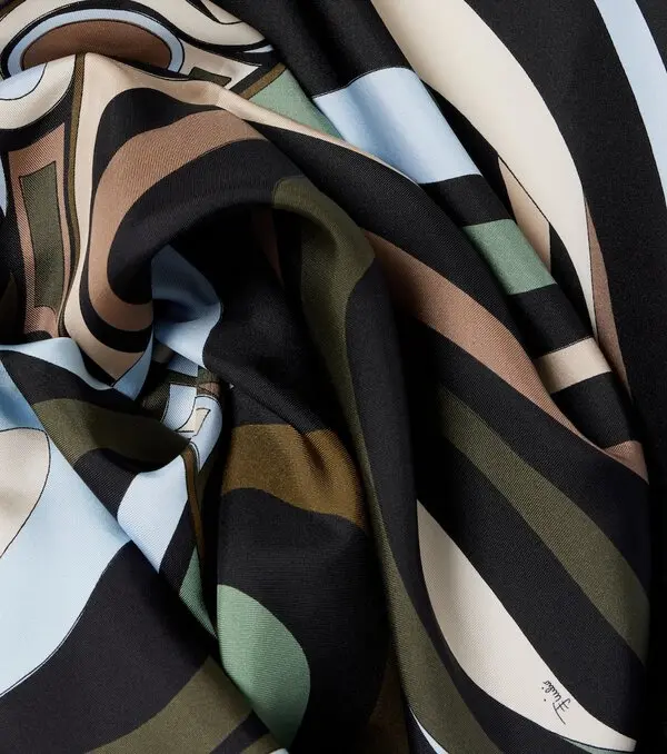 Emilio Pucci Marmo Silk Twill Scarf - Multicoloured