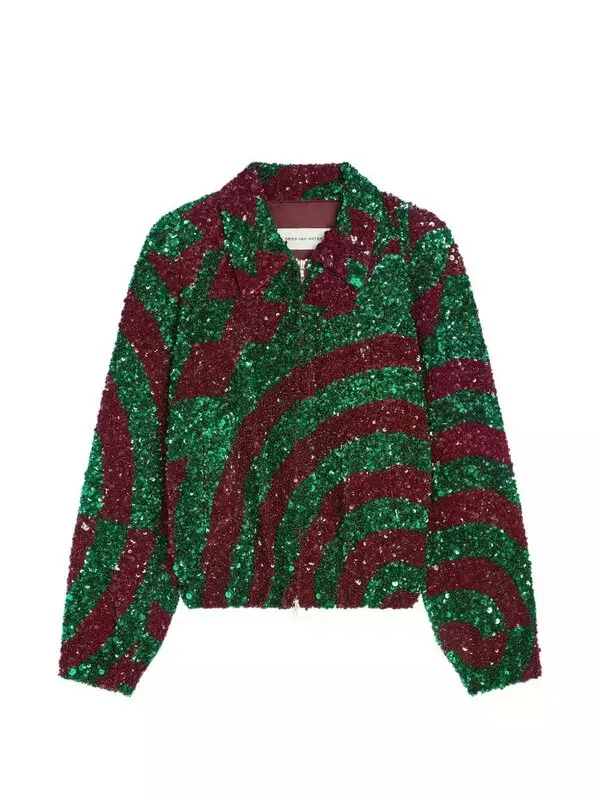 Dries Van Noten Sequined Jacket - Red