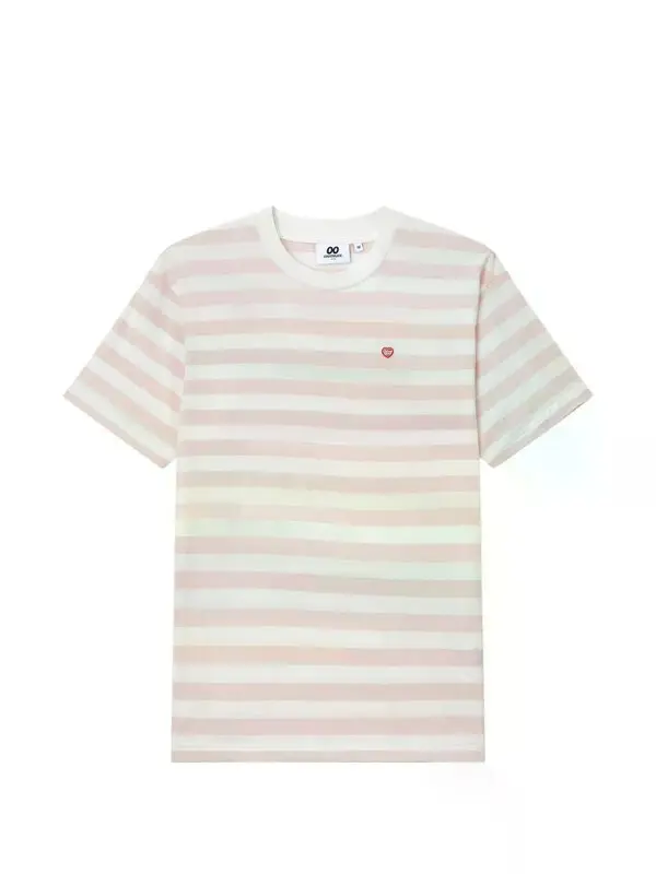 CHOCOOLATE Striped Embroidered T-shirt - Neutrals
