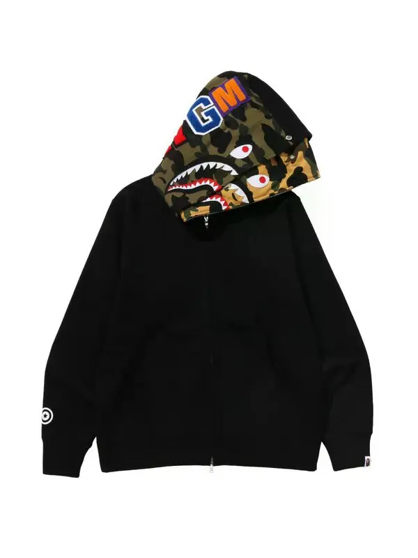 A BATHING APE Long-sleeve Zip Hoodie - Black