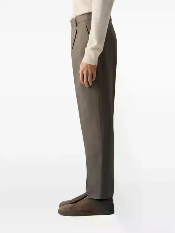 Zegna Pleated Trousers - Grey