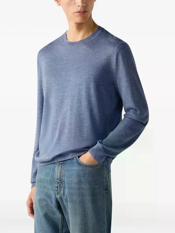 Zegna Crewneck Long Sleeve Sweater