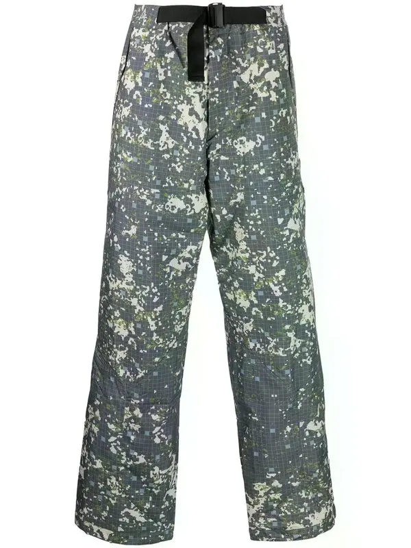 A-COLD-WALL* Abstract Print Straight-leg Trousers - Grey
