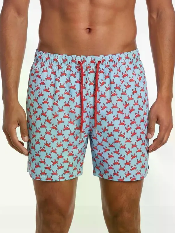 MC2 SAINT BARTH Crab Print Swim Shorts - Blue