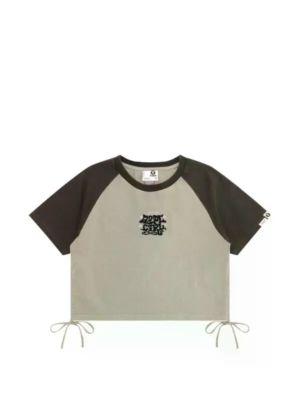AAPE BY *A BATHING APE Short-sleeve Side-tie T-shirt - Grey