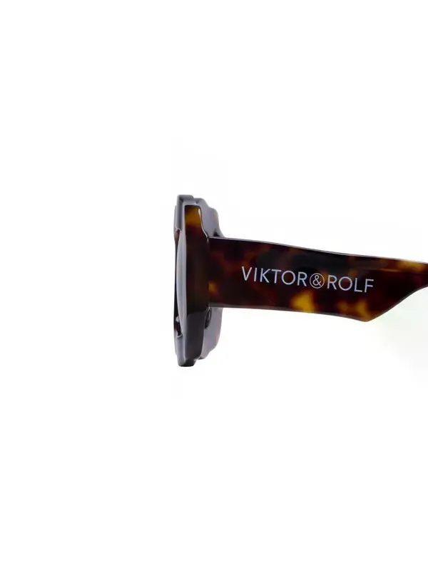 Viktor & Rolf Logo-detail Sunglasses - Brown