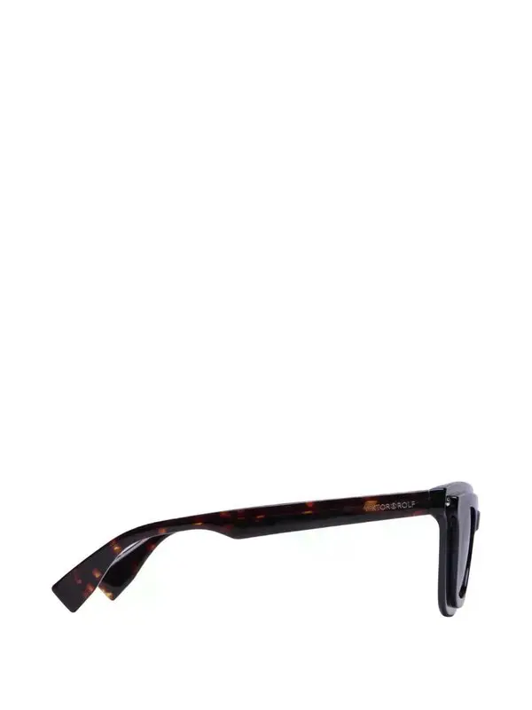 Viktor & Rolf Layered Rectangle Frame Sunglasses