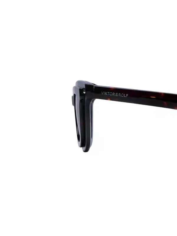 Viktor & Rolf Layered Rectangle Frame Sunglasses