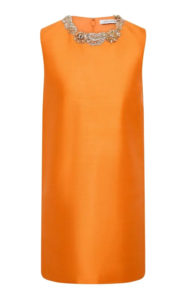 Rachel Gilbert Ludovica Embellished Mini Dress - Orange