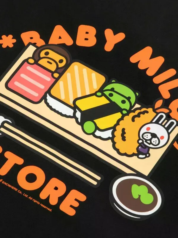 A BATHING APE Baby Milo® Store "sushi Delight" Short Sleeve T-shirt - Black