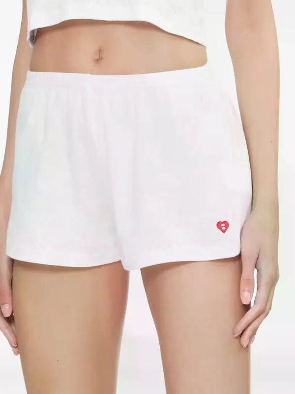 AAPE BY *A BATHING APE Heart Motif Cotton Shorts