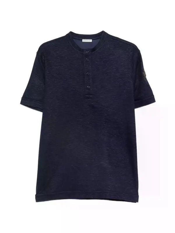 Moncler Buttoned T-shirt - Blue