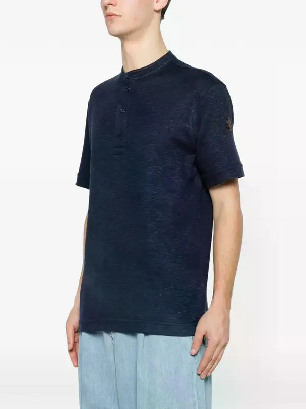 Moncler Buttoned T-shirt - Blue