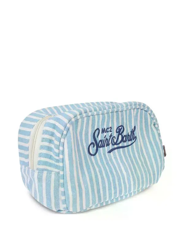 MC2 SAINT BARTH Striped Gadget Wash Bag - Blue