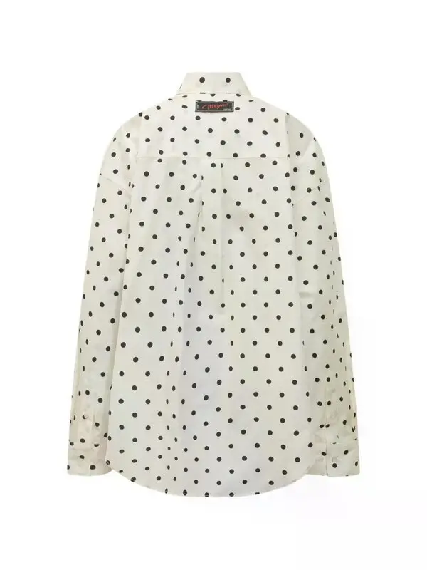 MSGM Polka-dot Ruffle Shirt