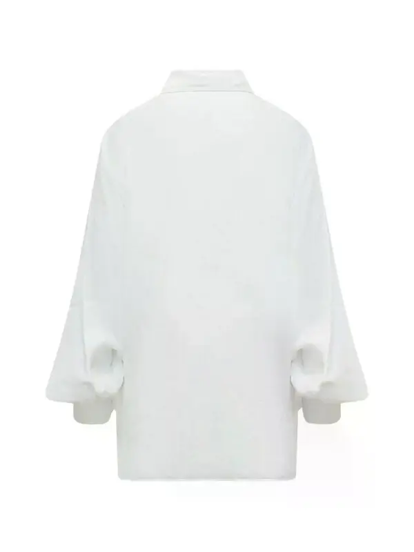 SOSUE Balloon Sleeve Blouse - White