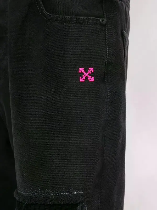 Off-White Ripped Arrows-logo Jeans