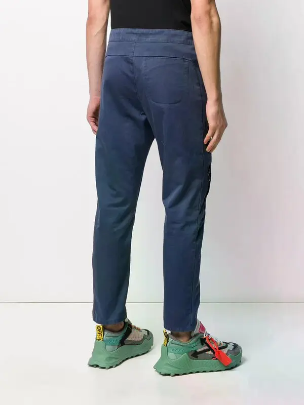 Off-White High Waist Straight Leg Trousers