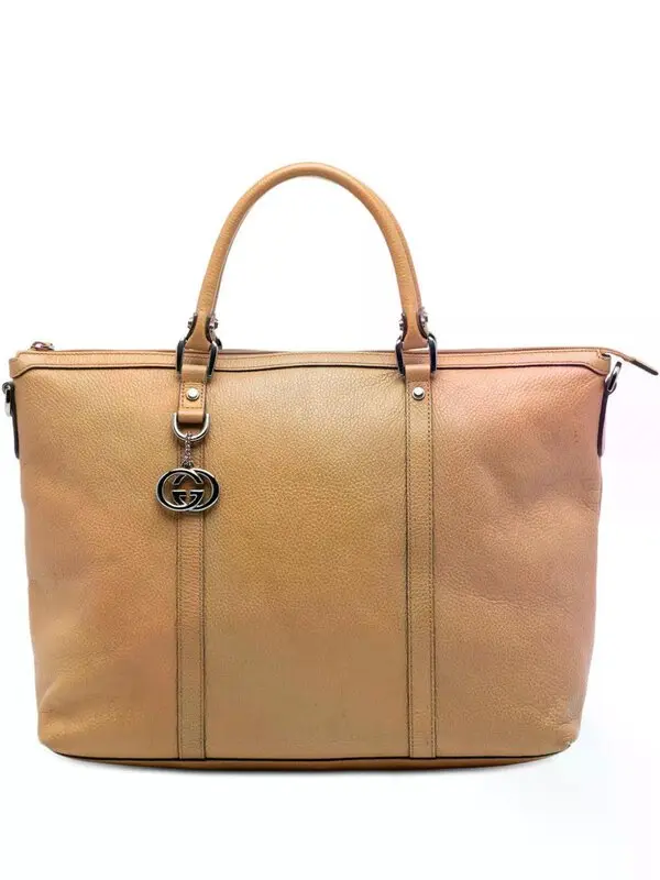 Gucci Leather Gg Charm Satchel