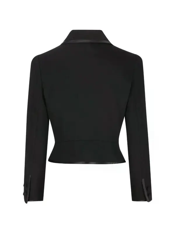 Valentino Garavani Bow-embellishment Wool Jacket - Black