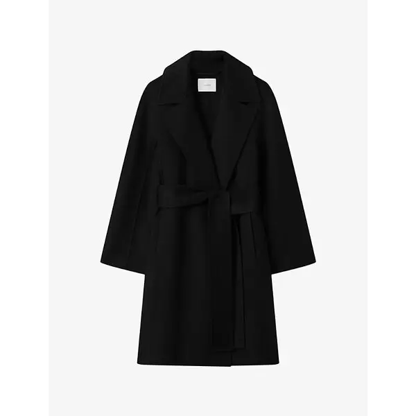 JOSEPH Costana Double-faced Wool And Cashmere Coat - Black